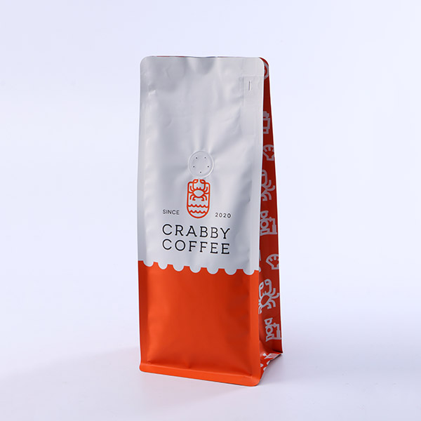 China Customized Preprinted Block Bottom Pouch For Coffee Beans ...